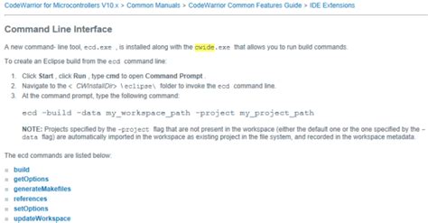 Eclipse Command Line Code Generation With Processor Expert Mcu On Eclipse