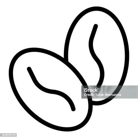 커피 원두 라인 아이콘입니다 에스프레소 음료 기호를 위한 두 개의 향기로운 콩 흰색 배경에 윤곽선 스타일 픽토그램 카페인 또는 카페 사인 모바일 컨셉 웹 디자인 벡터 그래픽