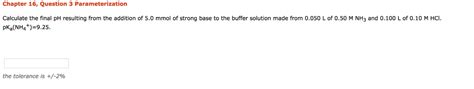 Solved Chapter 16 Question 3 Parameterization Calculate The