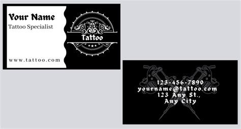 Tattoo Business Cards Templates Free Free Printable