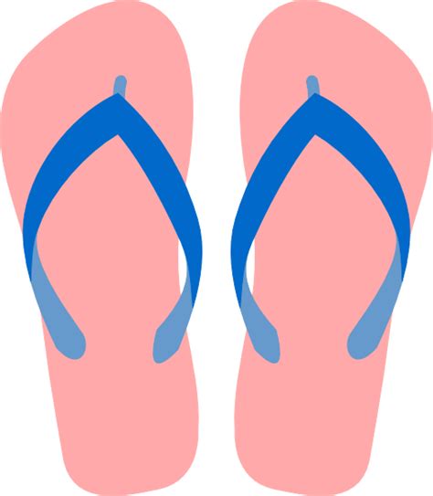 Coral Flipflops Clip Art At Vector Clip Art Online Royalty Free And Public Domain