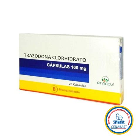 Trazodona Cápsulas 100mg Medicamento Cenabast Farmacias Curie Tu
