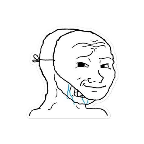 Crying Wojak In Mask Sticker Liberty Maniacs