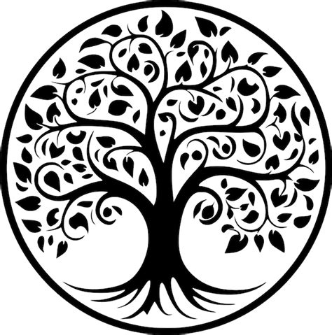Premium Vector Tree Black And White Isolated Icon Vector Illustration