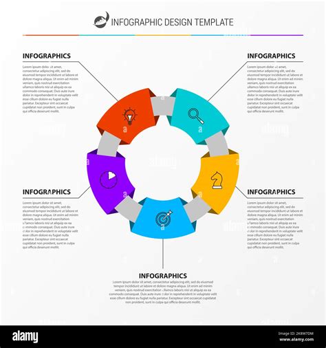 Modèle de conception graphique Concept créatif en étapes Peut être utilisé pour la mise en