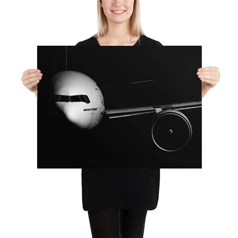 Boeing Aircraft Poster B Print Passenger Plane Aviation And Airplane Gift For