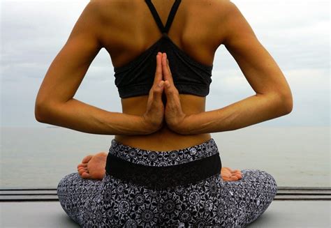 Discovering Paschima Namaskarasana Reverse Prayer Pose Coverco Brands Sl Ananda Hum