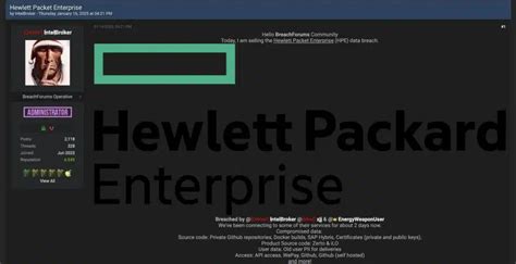 Hpe Investigates Potential Breach Hardware Busters
