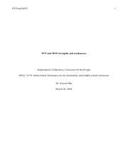 Exploring PYP And MYP Strengths And Weaknesses Course Hero