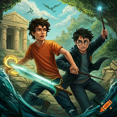 Harry Potter And Percy Jackson Fan Art