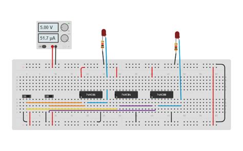 Circuit Design Half Subtractor Using Basic Gates Tinkercad