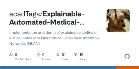 Github Acadtagsexplainable Automated Medical Coding Implementation And Demo Of Explainable
