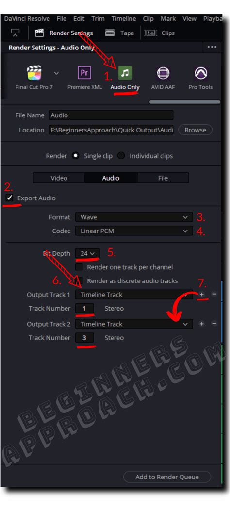 Davinci Resolve Export Multiple Audio Tracks Use This Setting