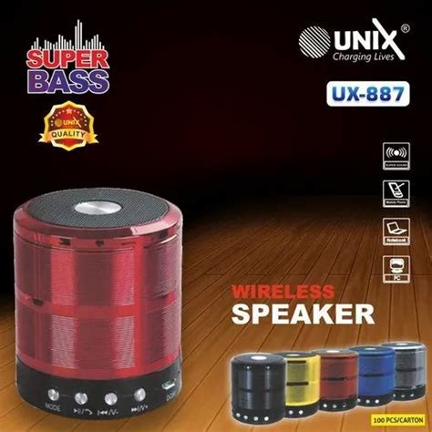 Red Ux 887 Unix Bluetooth Wireless Speaker At Rs 210piece In