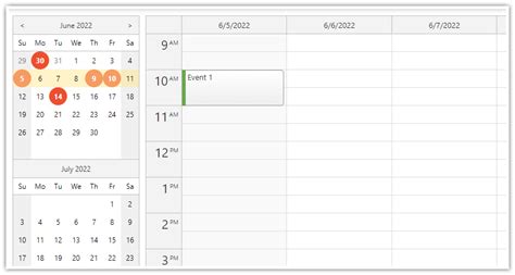 Vue Date Picker Navigator Daypilot Documentation Scheduling
