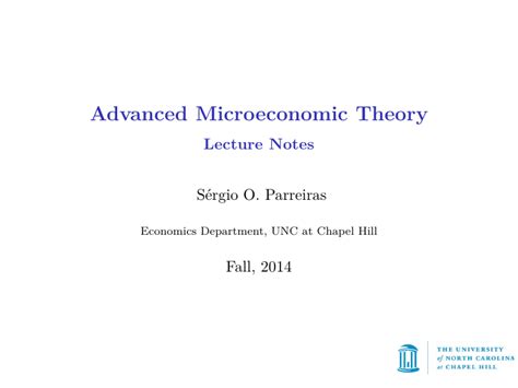 Advanced Microeconomic Theory Lecture Notes Pdfdrive