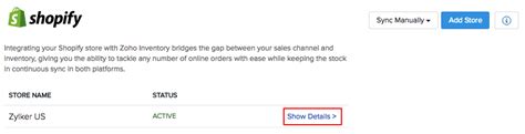 Shopify Integration User Guide Zoho Inventory