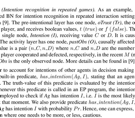 Bayesian Network For Intention Recognition In Repeated Social Dilemmas Download Scientific