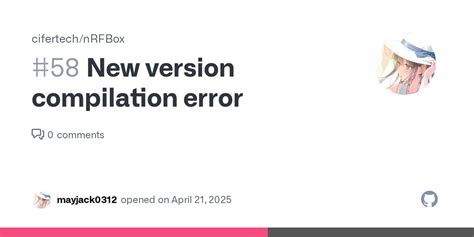 New Version Compilation Error Issue Cifertech Nrfbox Github