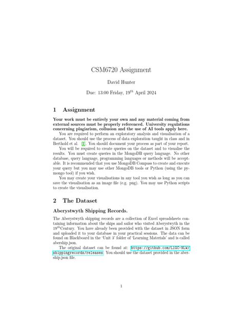 Csm6720 Assignment Pdf Mongo Db Turnitin