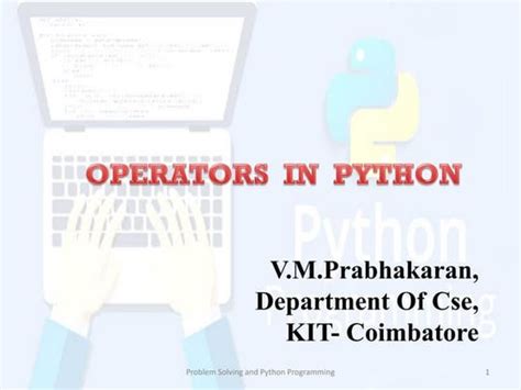 Operators In Python Ppt