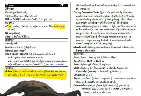 We Be Goblins Final Boss Stat Block Confusion R Pathfinder Rpg