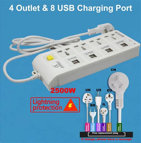 Br Il Au Eu Us Uk Plug Universal Socket Conversion Grandado