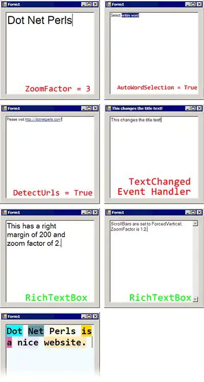 C WinForms RichTextBox Example Dot Net Perls