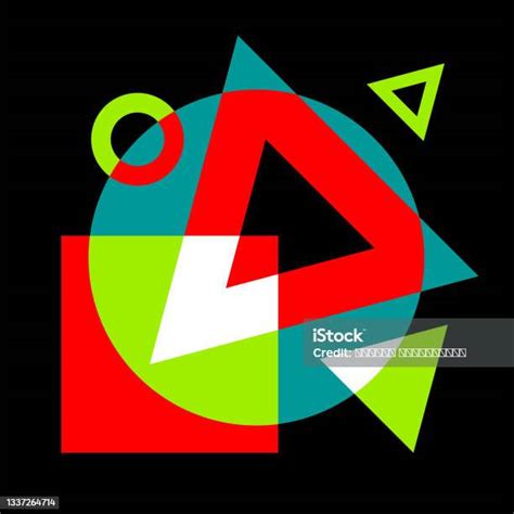 인테리어 장식을위한 추상 그래픽 캔버스에 인쇄기하학적 모양의 구성 직물 페인팅 디자인을위한 현대적인 창조적 인 스타일 개성 개념에 대한 스톡 벡터 아트 및 기타 이미지