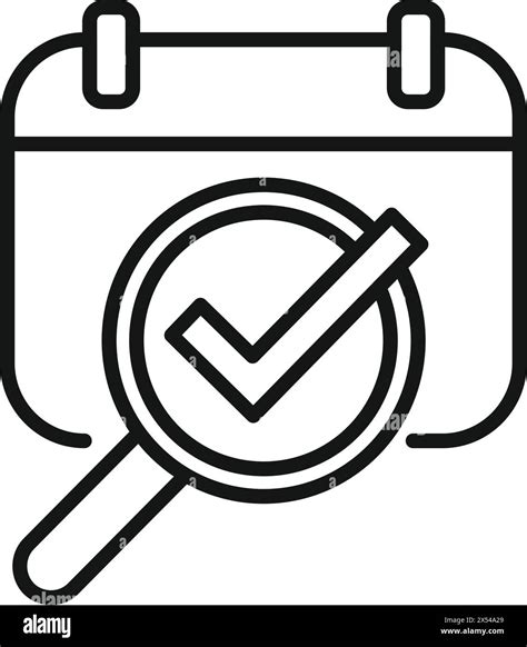 Duration Calendar Icon Outline Vector Approved Event Element Overtime