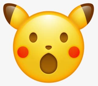 Pikachu Surprised Face Emoji Hd Png Download Kindpng