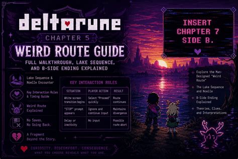 Deltarune Chapter 5 Weird Route Guide Full Walkthrough Lake Sequence