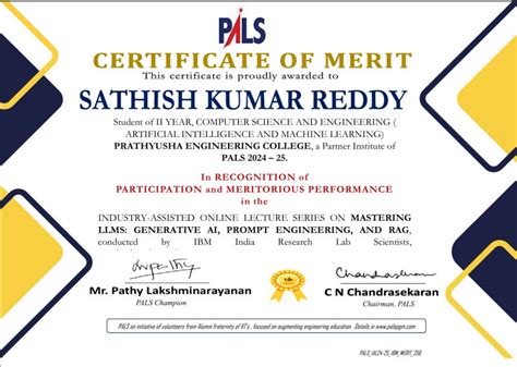 Thrilled To Share My Latest Achievement Sathish Kumar Reddy