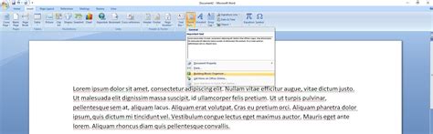 use microsoft word s quick parts to insert frequently used text