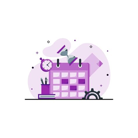 Premium Vector Business Schedule Vector Illustration Flat Design
