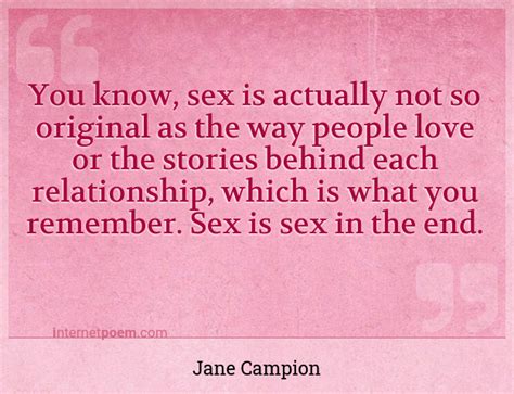 You Know Sex Is Actually Not So Original As The Way