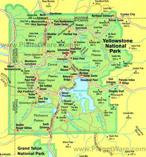 Yellowstone Map