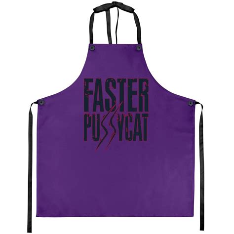 Faster Pussycat Logo Aprons Sold By Divya Mehta Sku 42565175 30