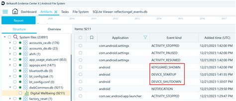 Android System Artifacts Forensic Analysis Of Application Usage