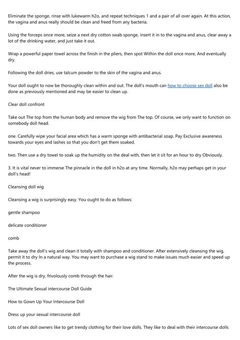 PPT Inspirational Graphics About Take Care Of Your Sex Doll PowerPoint Presentation ID