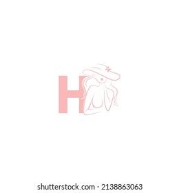 Sexy Woman Illustration Design Letter H Stock Vector Royalty Free 2138863063 Shutterstock