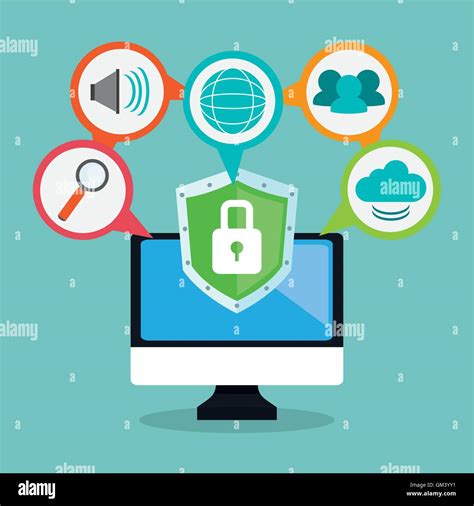 Computer Cyber Security System Design Stock Vector Image And Art Alamy