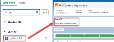 get record id in salesforce lightning web component