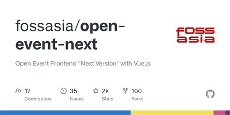 Github Fossasiaopen Event Next Open Event Frontend Next Version With Vuejs