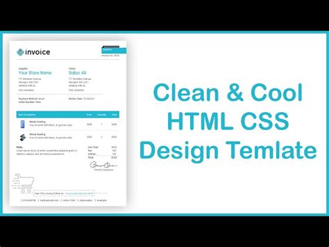 Free Css Invoice Template Free Printables