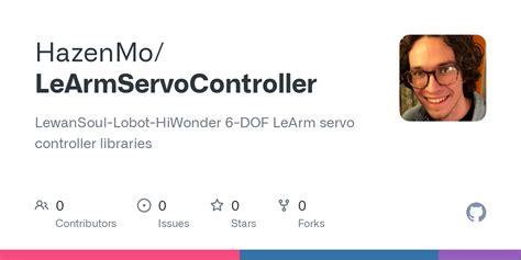 Github Hazenmolearmservocontroller Lewansoul Lobot Hiwonder 6 Dof Learm Servo Controller