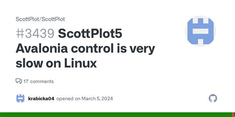 Scottplot5 Avalonia Control Is Very Slow On Linux · Issue 3439 · Scottplotscottplot · Github