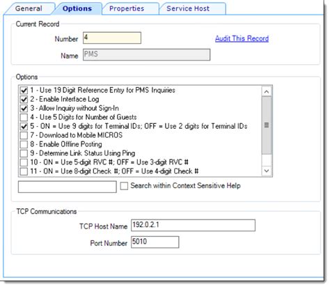 Configuring The OPERA PMS Interface