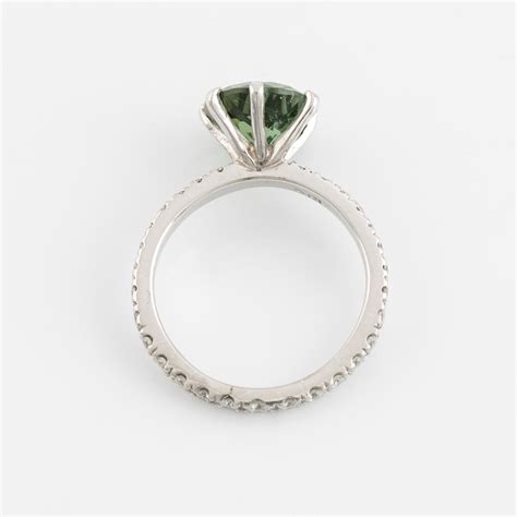 Green Tourmaline And Brilliant Cut Diamond Ring Patrik Af Forselles Bukowskis