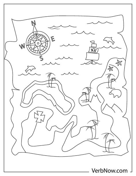 Free Treasure Map Coloring Pages For Download Printable Pdf